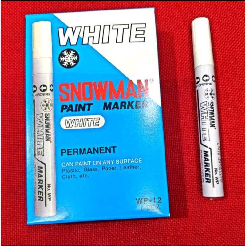 SNOWMAN WHITE PAINT MARKER PERMANENT