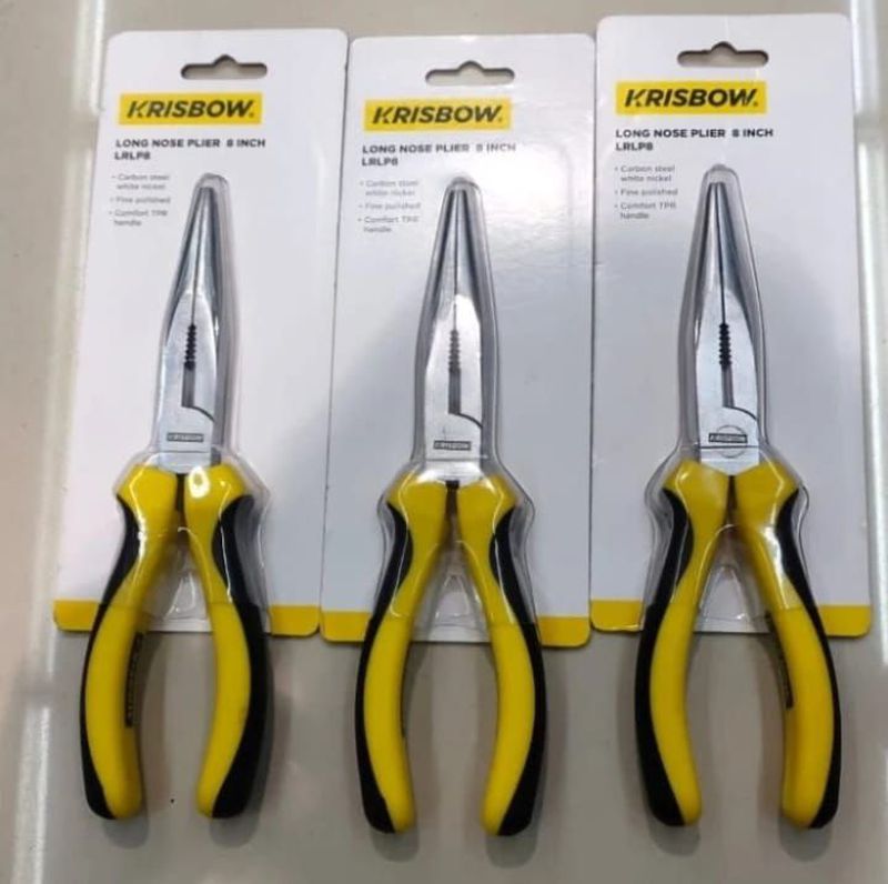 Tang Lancip / Plier Long Nose 8 inch (Krisbow)