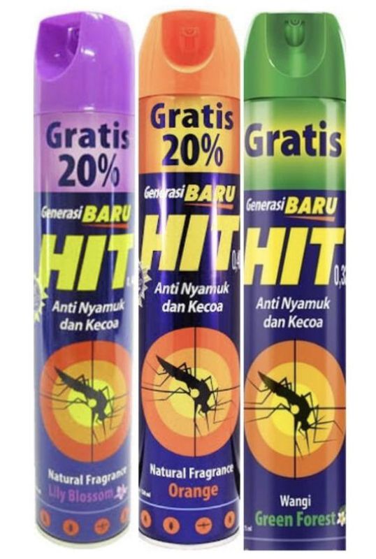 HIT AEROSOL SEMPROTAN ANTI NYAMUK ORANGE 600ML+75/ANTI SERANGGA