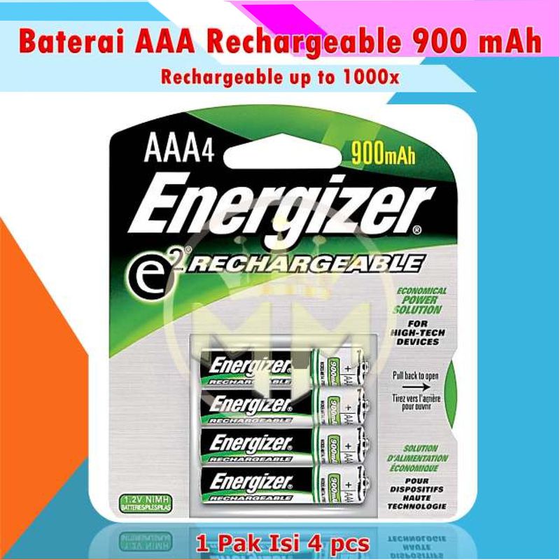 Baterai AAA Rechargeable 900 mAh 4 Buah