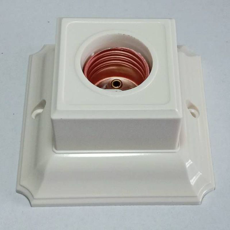 FITTING LAMPU PLAFON KOTAK SEGI EMPAT WARNA PUTIH