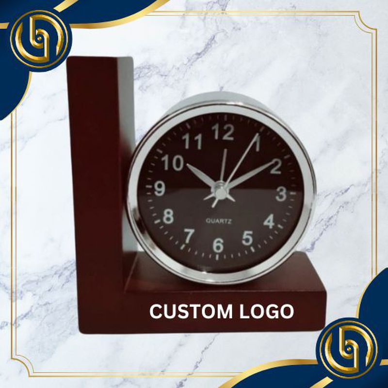 Jam Meja Custom Logo