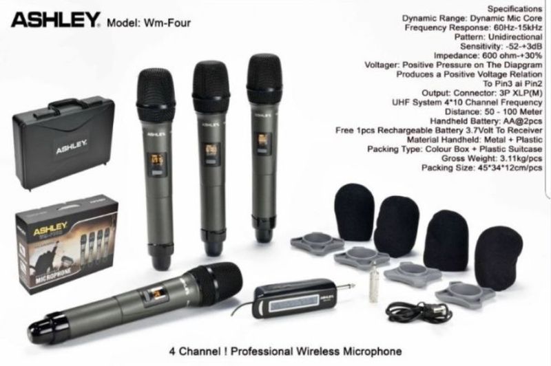 Microphone Wireless isi 4 Mic Ashley