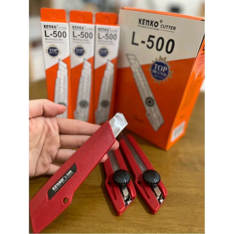 Cutter KENKO L 500 Besar Pisau Cutter Merah Original