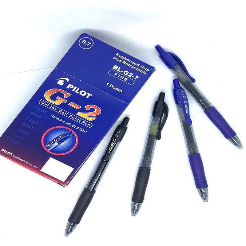 PILOT PULPEN G2 07 - HITAM & BIRU - Hitam