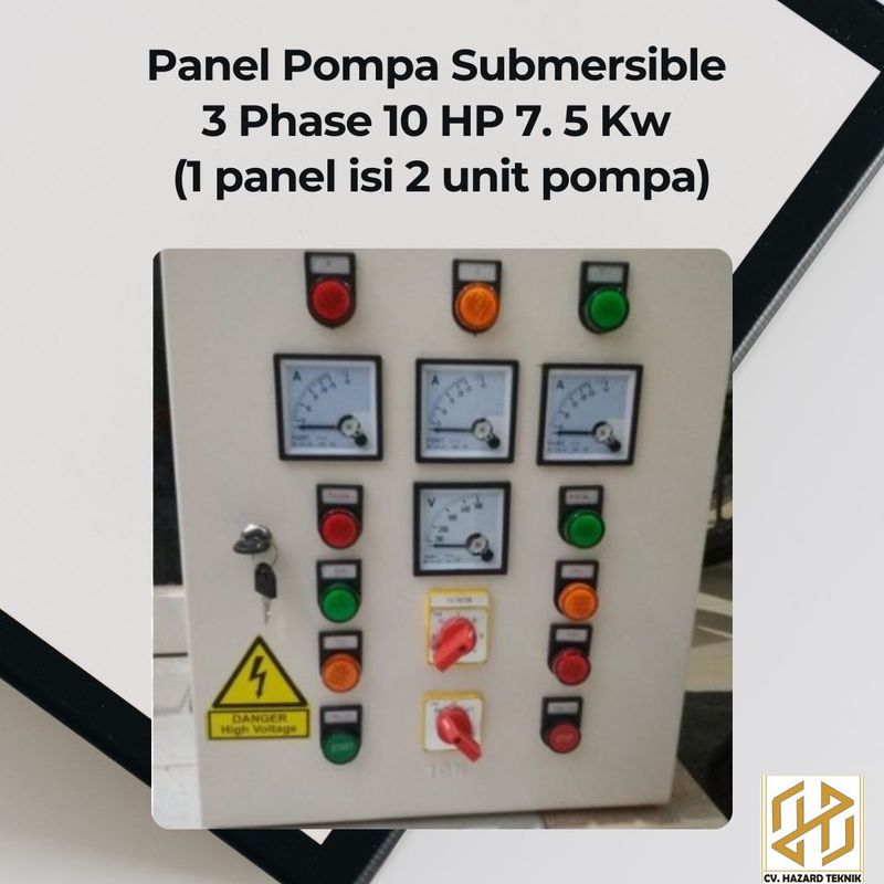 Panel Pompa Submersible 3 Phase 10 HP 7. 5 Kw (1 panel isi 2 unit pompa)