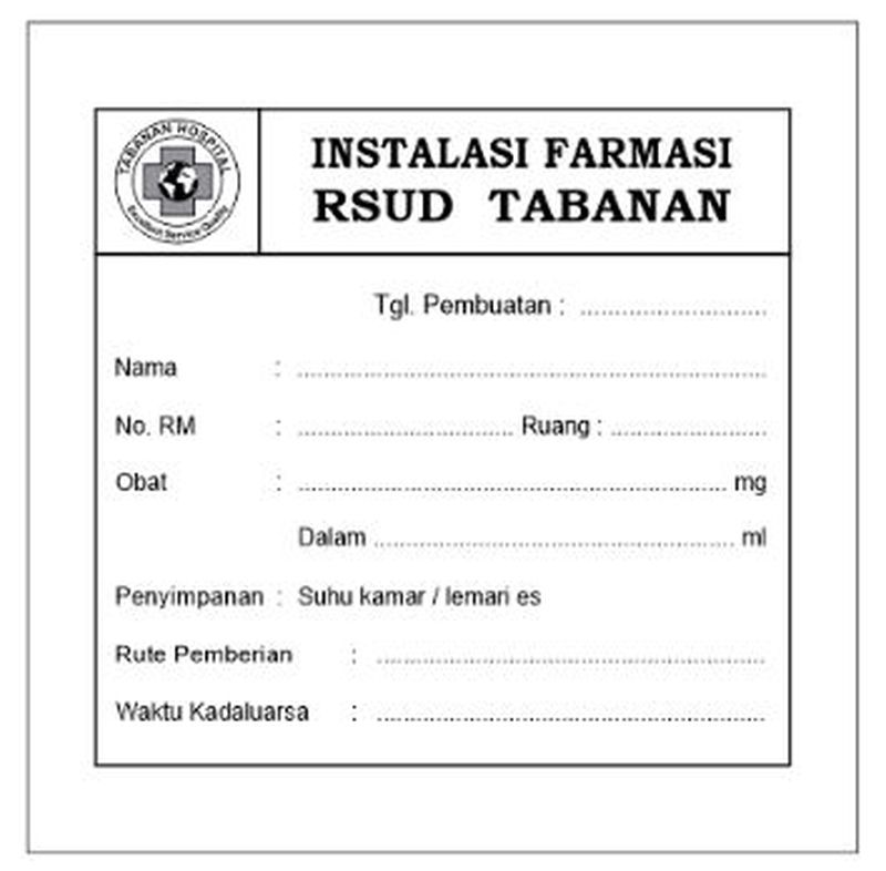 Stiker Nama Obat Sitostatika (11x11)