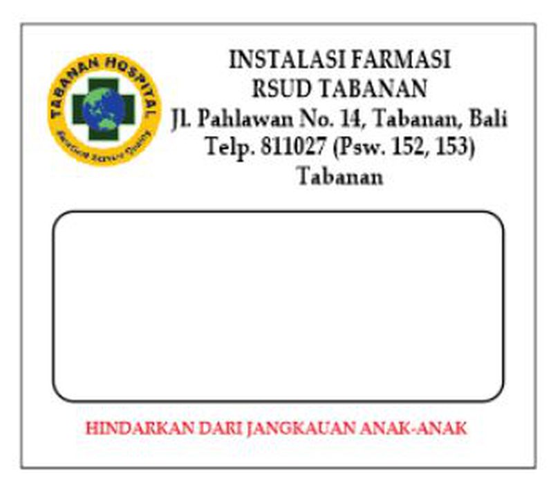 Stiker Nama Pasien Sitostatika