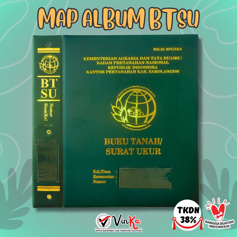 MAP ALBUM BTSU ATR / BPN (BUKU TANAH DAN SURAT UKUR)