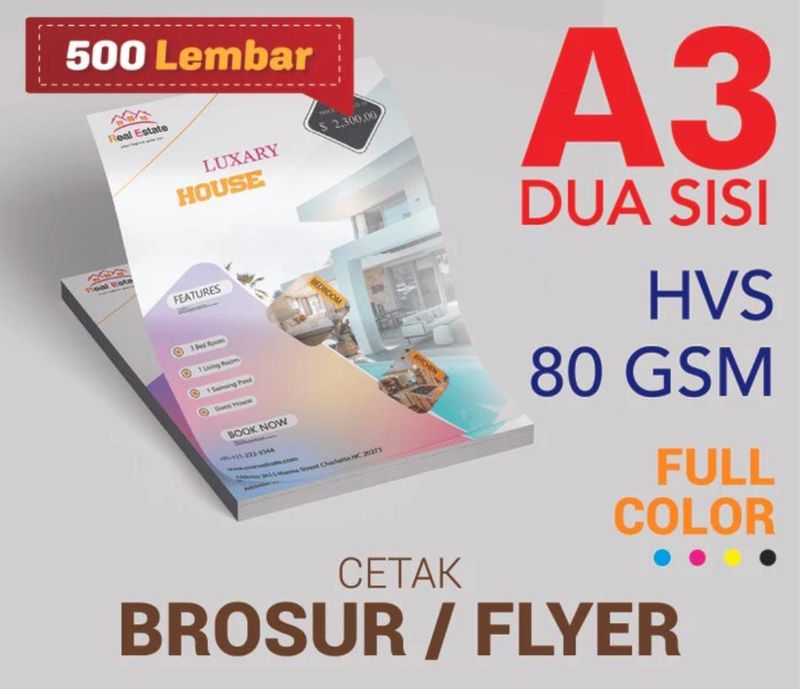 Cetak Brosur / Leaflet A3 (2 sisi)