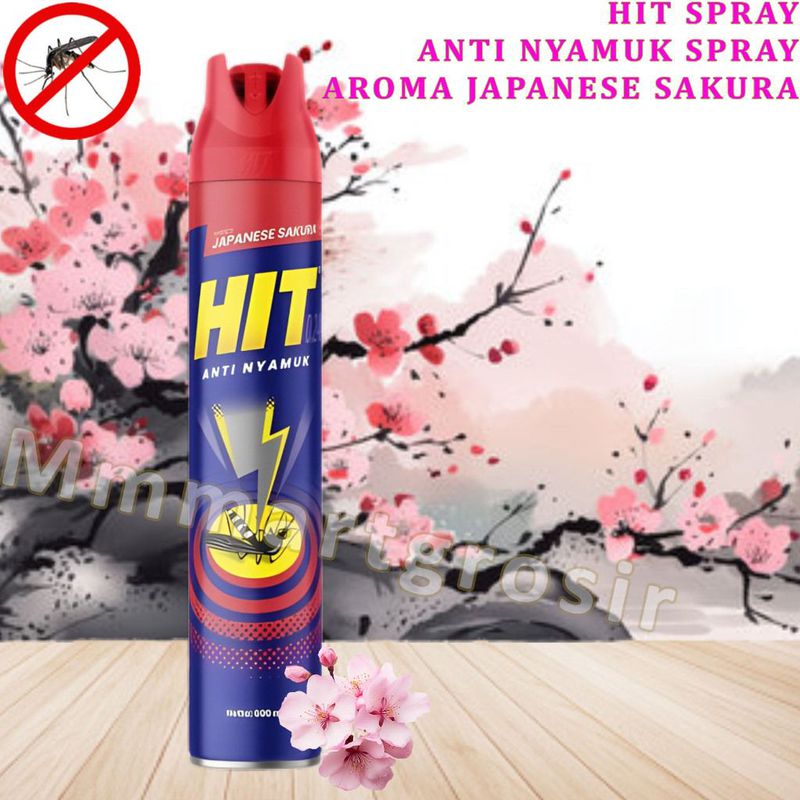 Hit Spray / Anti Nyamuk Spray / Obat Nyamuk Aroma Japanese Sakura / 600ml