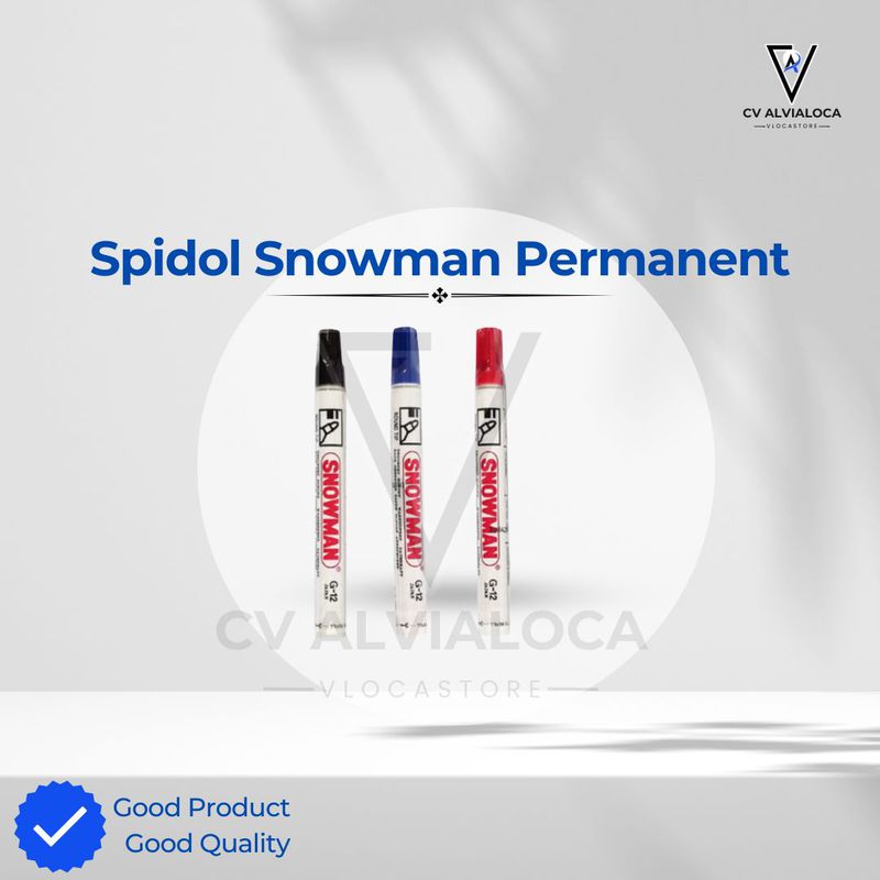 Snowman Spidol Permanent - Hitam