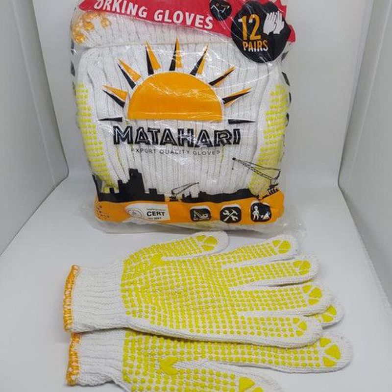 Sarung Tangan Kain-Bintik Kuning