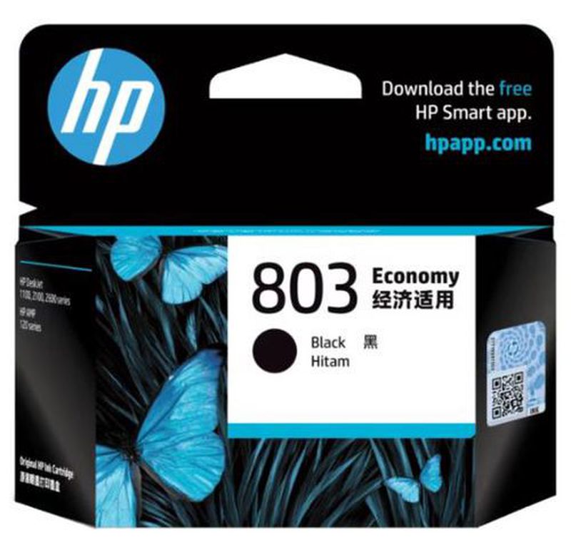 HP 803 Economy Black Original Ink / Tinta Cartridge