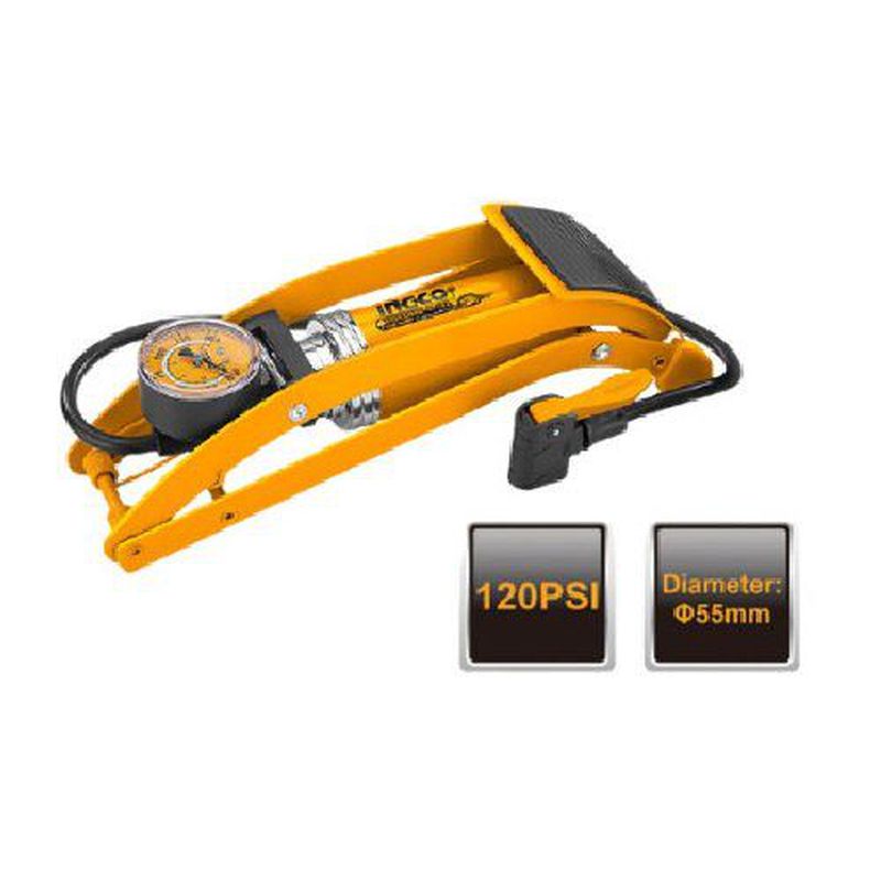 Pompa Injak Orange INGCO 120 PSI