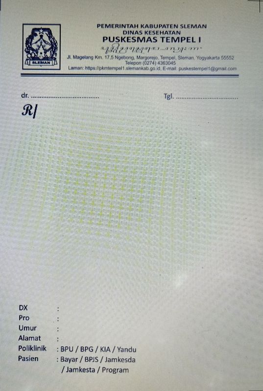 Form Resep Tempel 1
