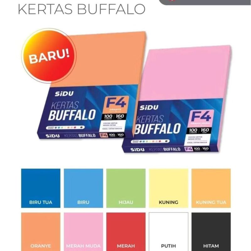 KERTAS BUFFALO SINAR DUNIA F4/KERTAS BUFFALO SIDU (100PCS)
