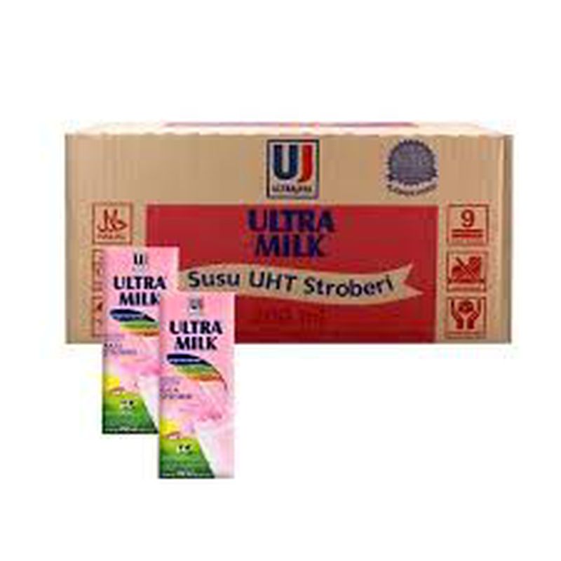 SUSU ULTRA STRAWBERI 250ML (DUS)