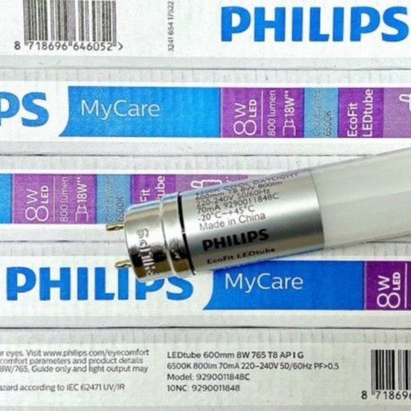 LED 8 Watt 600mm, Putih Lampu TL LED Tube T8 Ecofi