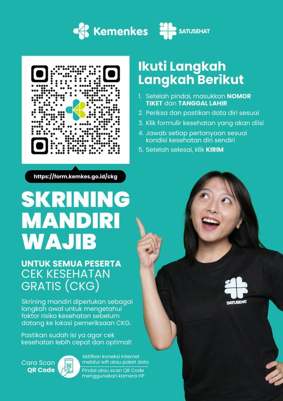 Cetak Poster Skrining Mandiri Wajib + Laminating