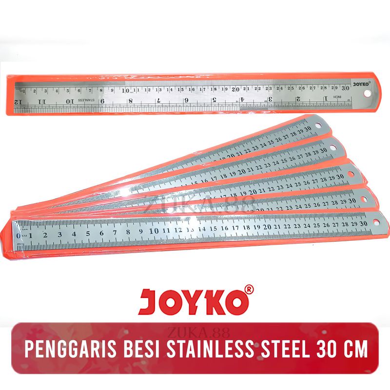 Penggaris Besi Joyko 30 cm RL-ST30 / PCS / Ruller Stainless 30cm ST30