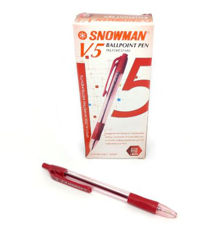 Pulpen Snowman V5 Merah
