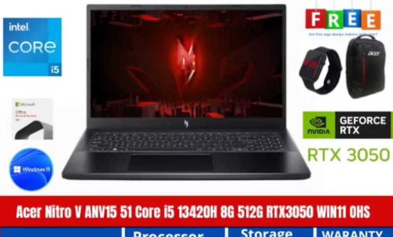 Laptop Acer Nitro V15 (ANV15-51-53WR) + VGA