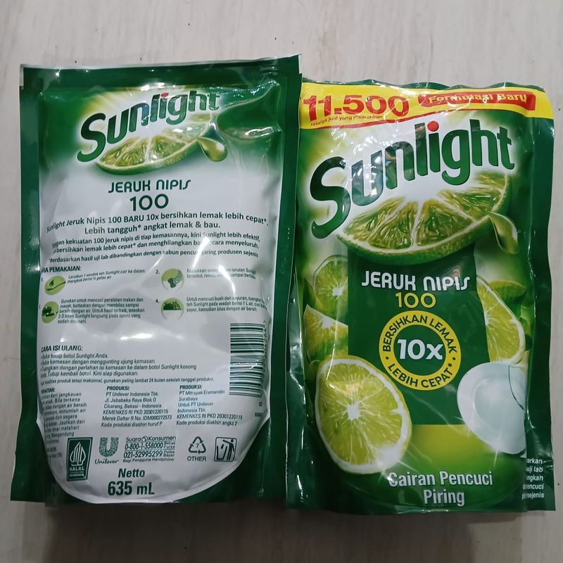 SABUN CUCI PEMBERSIH PIRING REFILL 635 ML SUNLIGHT