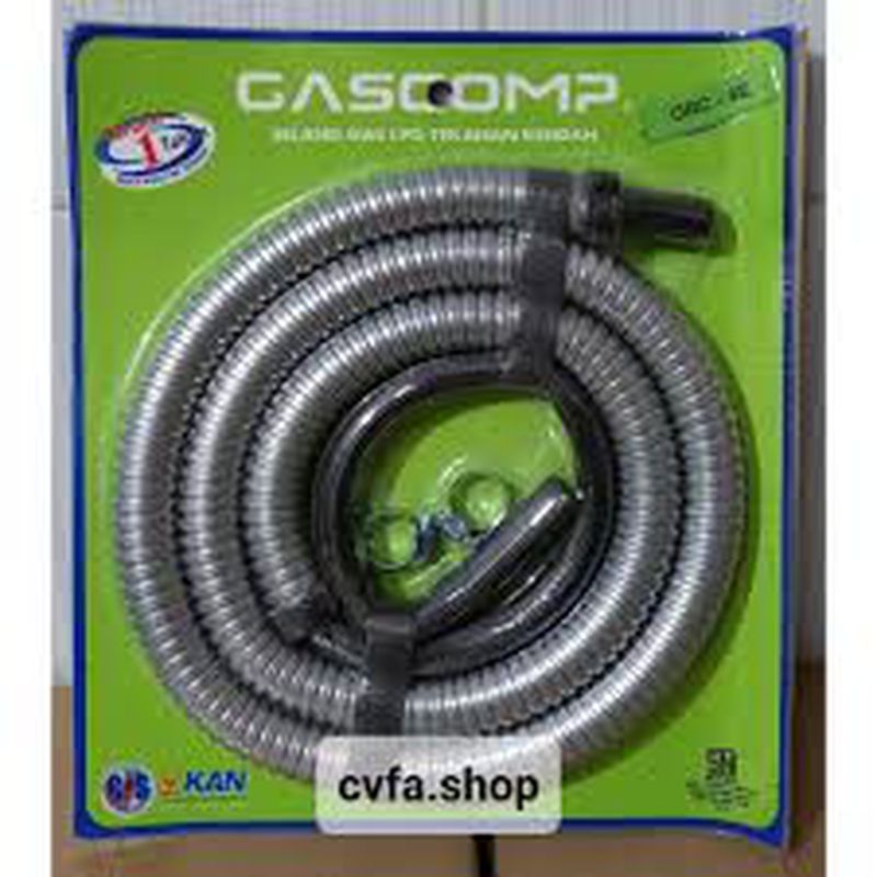 Selang Gas Flexible Gascomp GRC-4E 1.8 Meter SNI Selang Kompor Gas