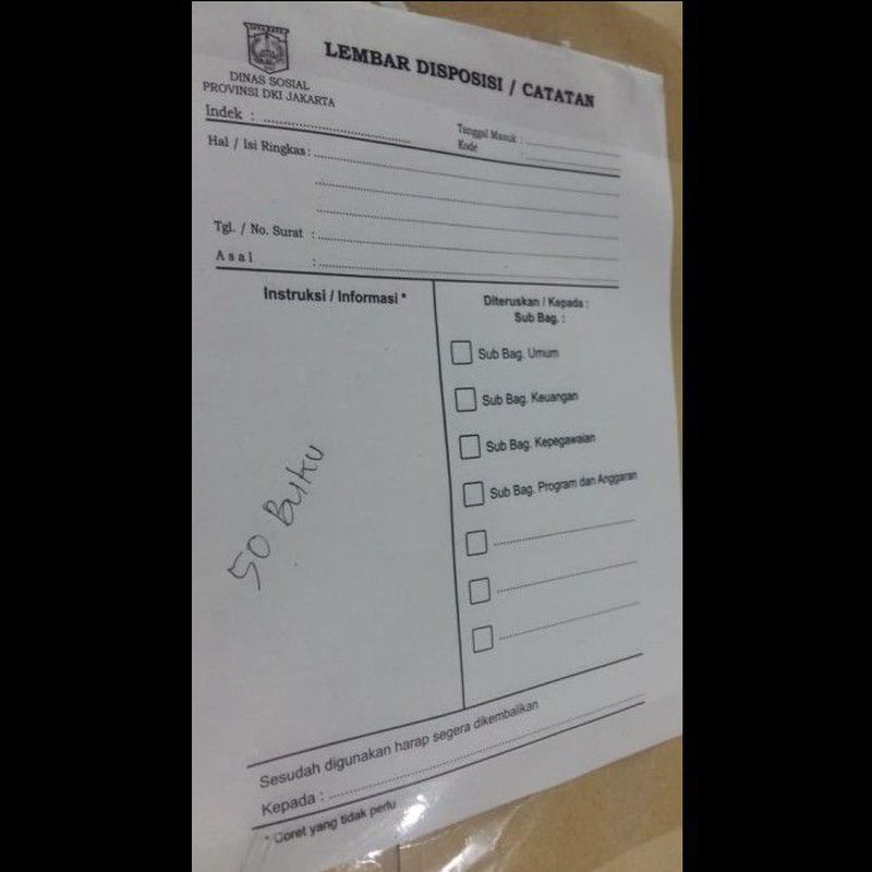 Buku Disposisi (isi 50 buku)