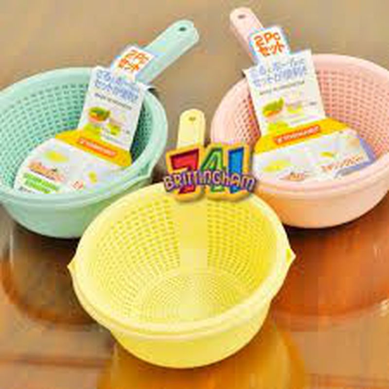 Yoshikawa Baskom Cuci Sayur Set isi 2/ Baskom Plastik Set/ Baskom ...