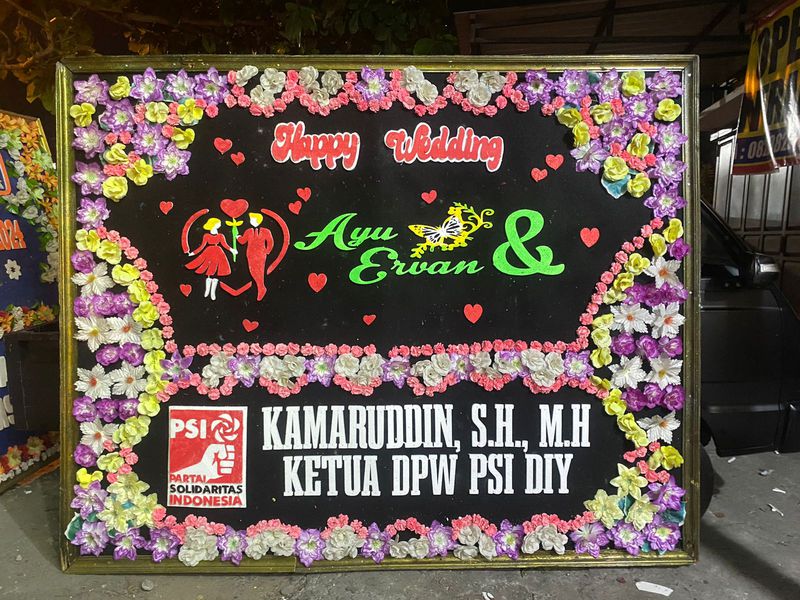 karangan Bunga Sewa Wedding - Biru