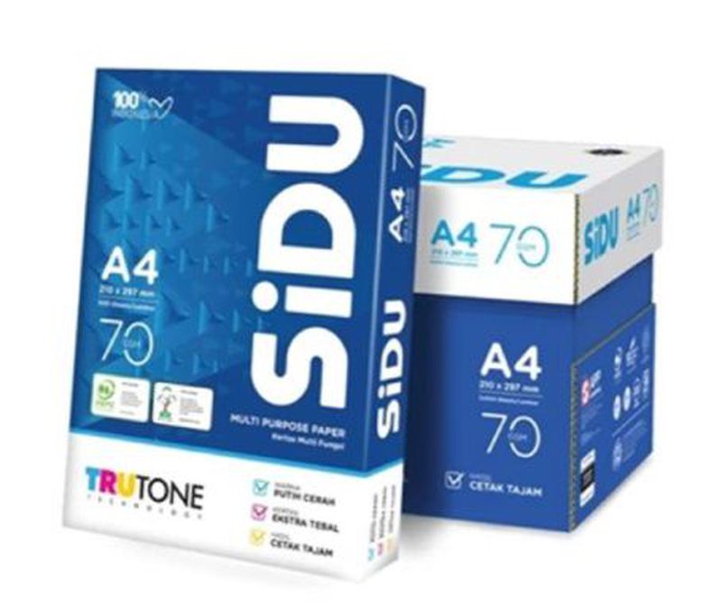 KERTAS HVS A4 70 Gram Merk Sidu