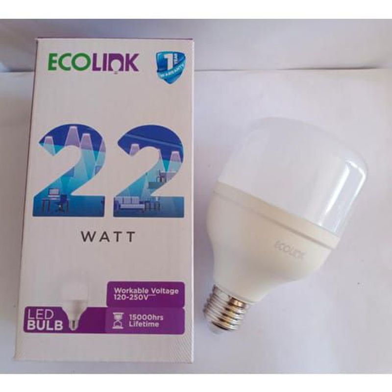 Ecolink LED Bulb Capsule 22Watt E27 - Cool Day Light