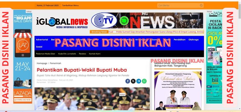 Banner Advertorial Top (Atas) Halaman Depan