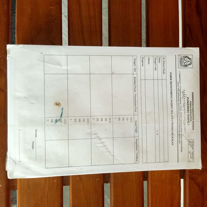 Form Monitoring Pasien Rujukan