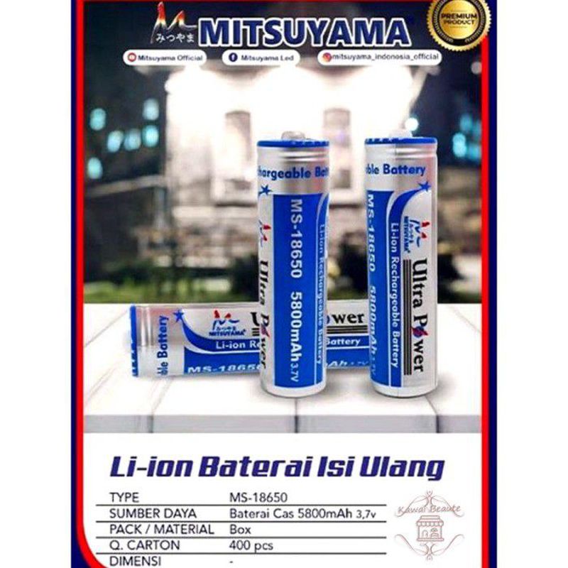 Baterai Lithium MS-18650 6800mAh & 5800mAh