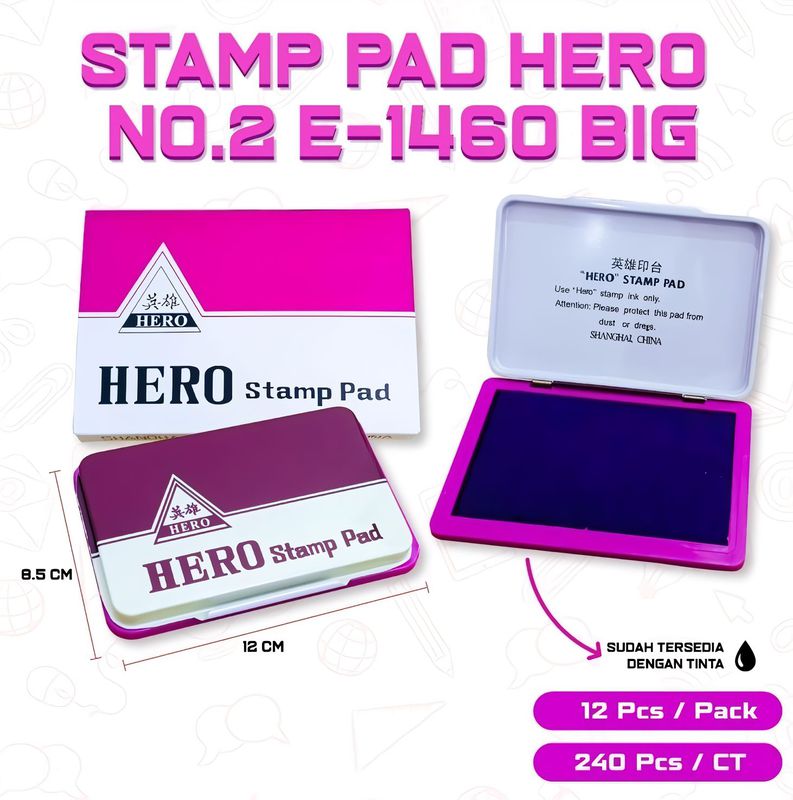 Stamp Pad / Bak Stempel / Bantal Stempel HERO Kecil / Besar - Kecil