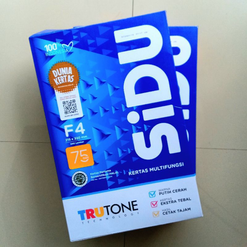 Kertas HVS Folio Ukuran F4 (21,5 x 33 cm) 75g