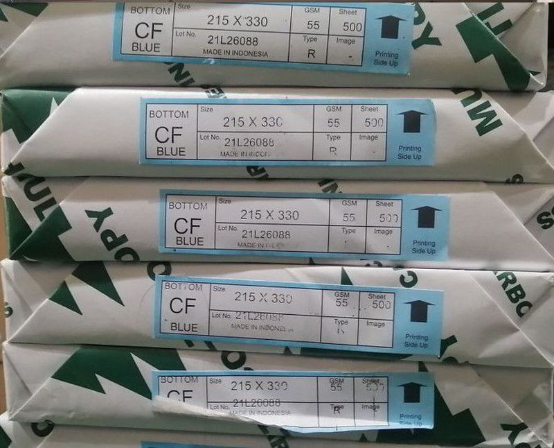 Kertas NCR Ukuran Folio 1 Warna Uk 21 x 32 Cm (Biru) (MULTI COPY)