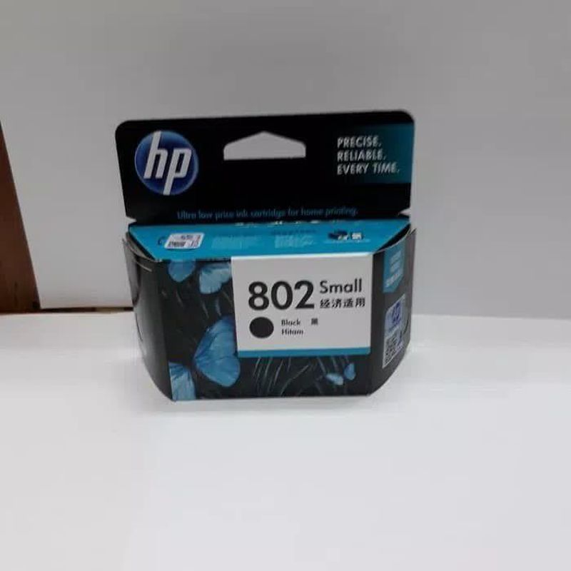 Tinta Printer HP Original 802 Black Ink Cartridge Untuk Deskjet