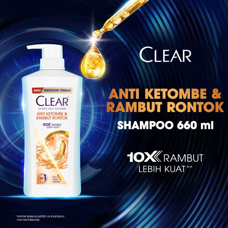 Clear Shampoo Anti Ketombe & Anti Rontok 660ml