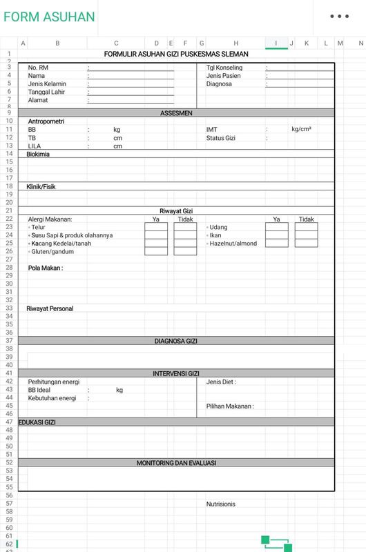 Form posyandu Puskesmas Sleman