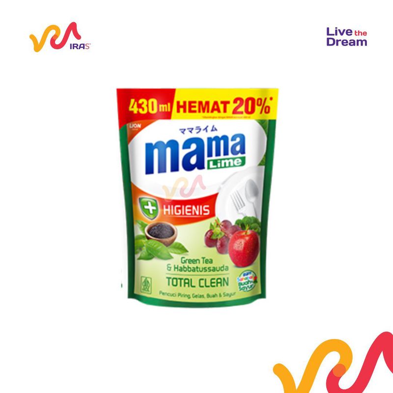 MAMA LIME GREENTEA RFL 430ML