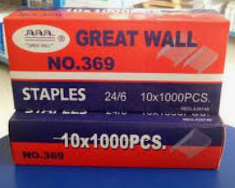 ISI STAPLER (1 PACK) Great Wall no.369 24/6 besar ISI 10 BIJI