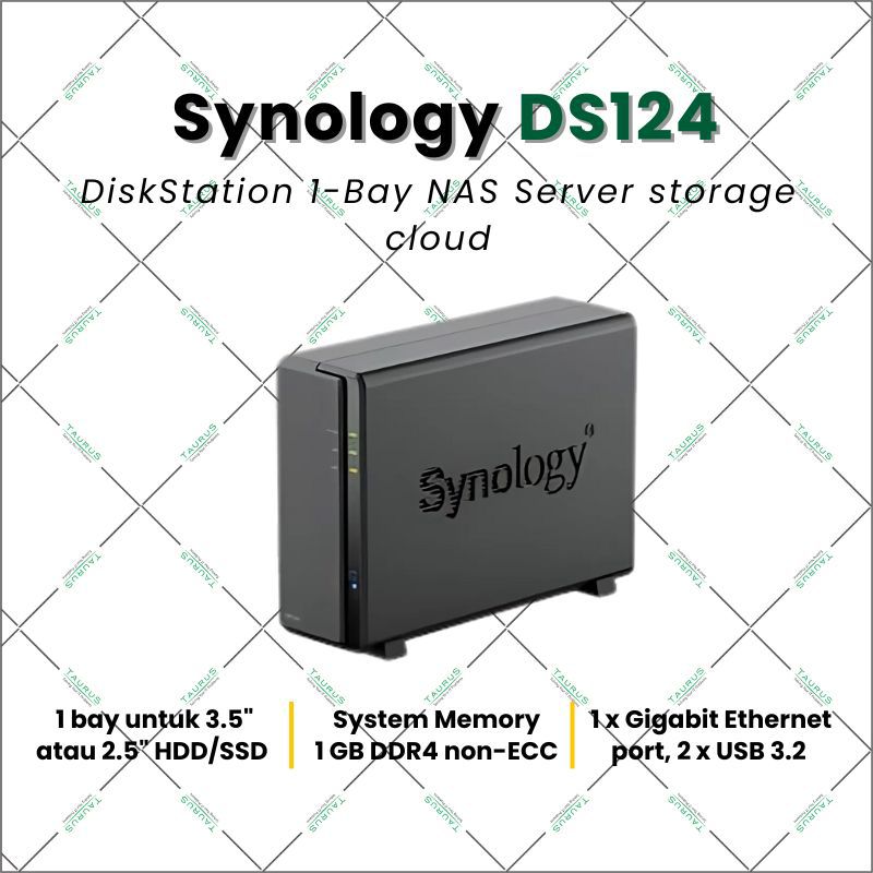 Synology 1-BAY NAS Barebone System DS124