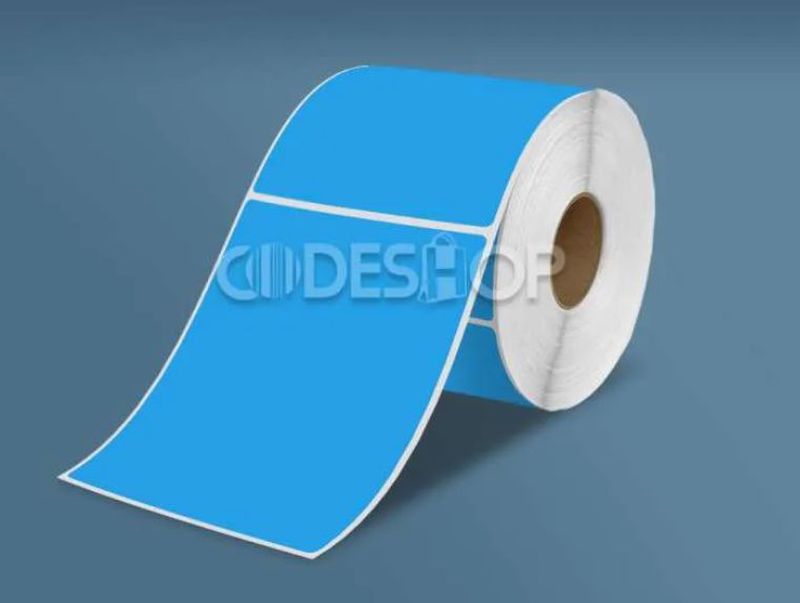 LABEL THERMAL BIRU 80 X 50 KERTAS STICKER BARCODE 80x50 mm Isi 1.000