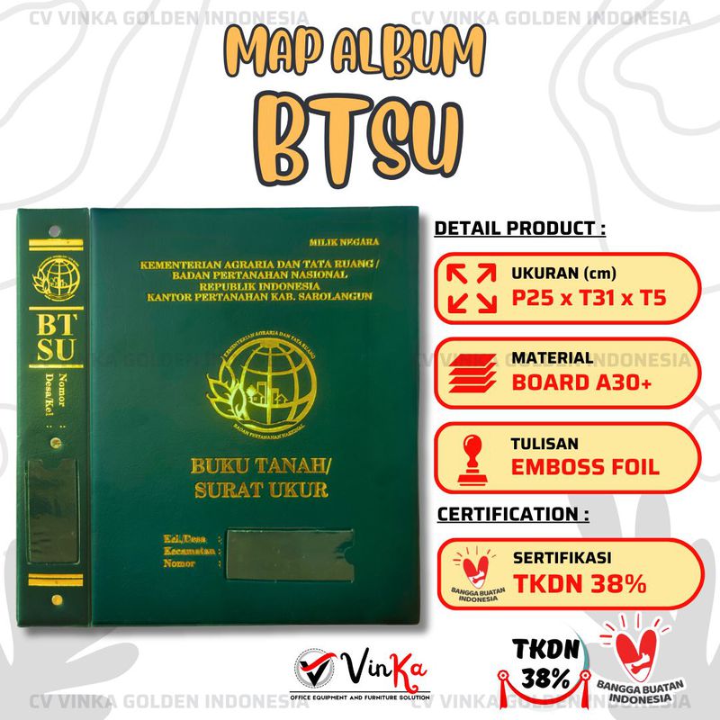 MAP ALBUM BTSU ATR / BPN (BUKU TANAH DAN SURAT UKUR)