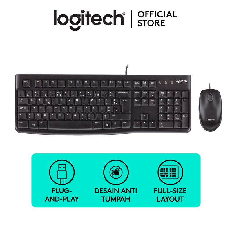 Paket Keyboard Mouse USB Logitech MK120