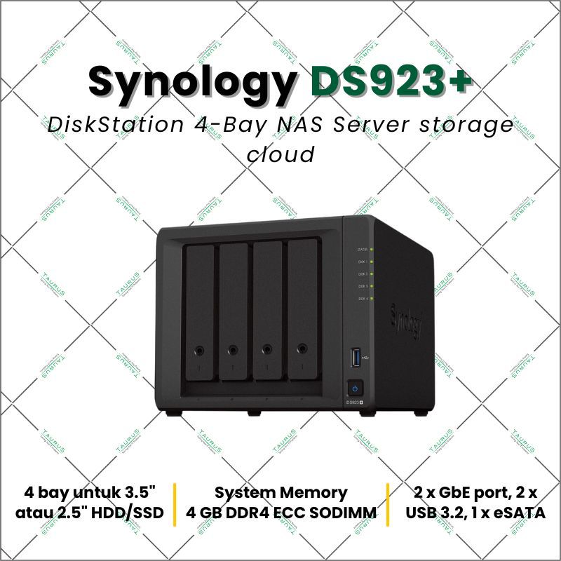 SYNOLOGY 4-BAY NAS Barebone System DS923+